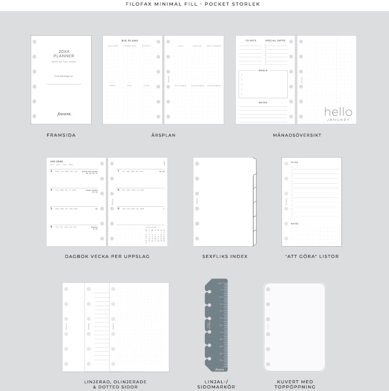 Filofax Systemkalender Norfolk Pocket Espresso, endast 752 kr