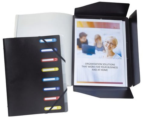 Sorteringsmapp EXACOMPTA PP 12-flik svar, endast 81 kr